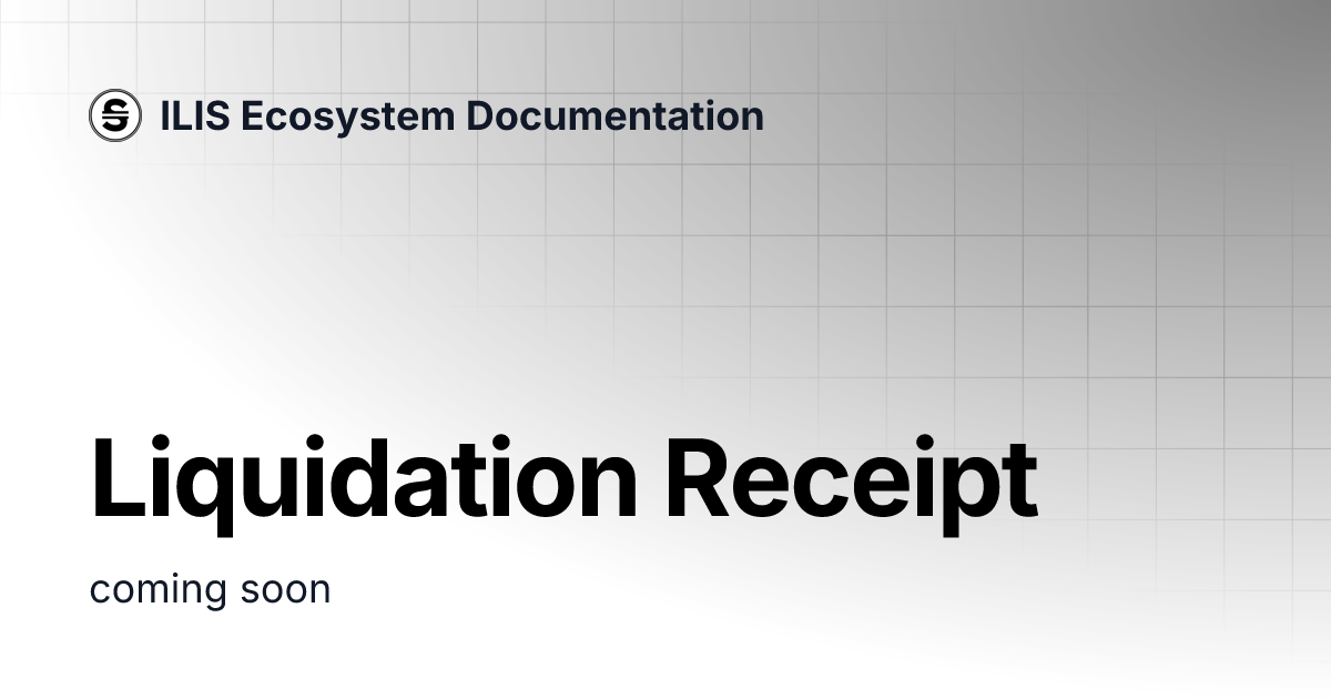 Liquidation Receipt | Stabilis Ecosystem | by ILIS DAO